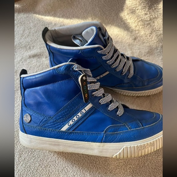 COOGI | Shoes | Rare Coogi Australia Royal Blue Leather Hitop Athletic ...